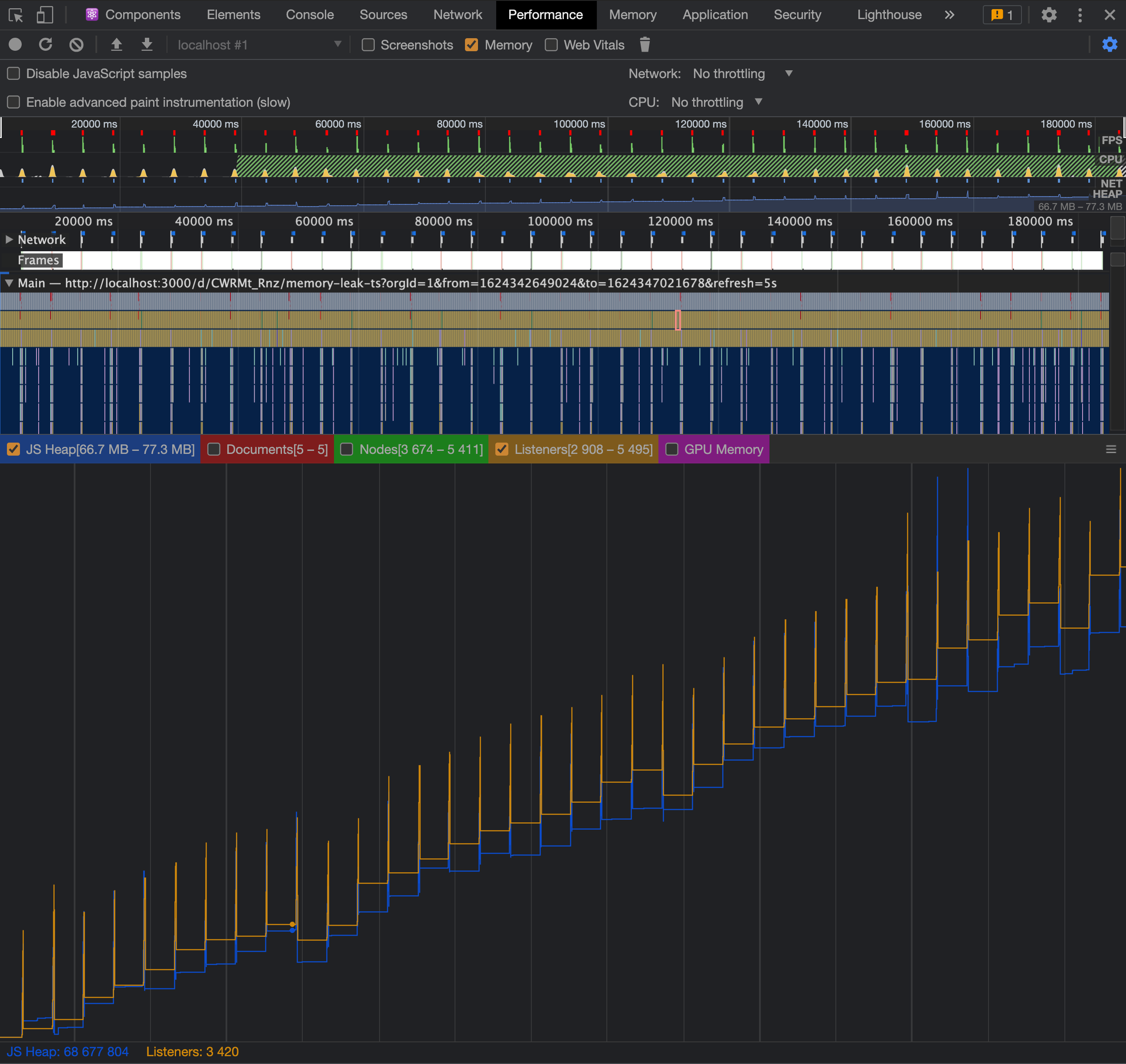 TimeSeries: very high memory usage on web browsers · Issue #35987 · grafana/grafana · GitHub