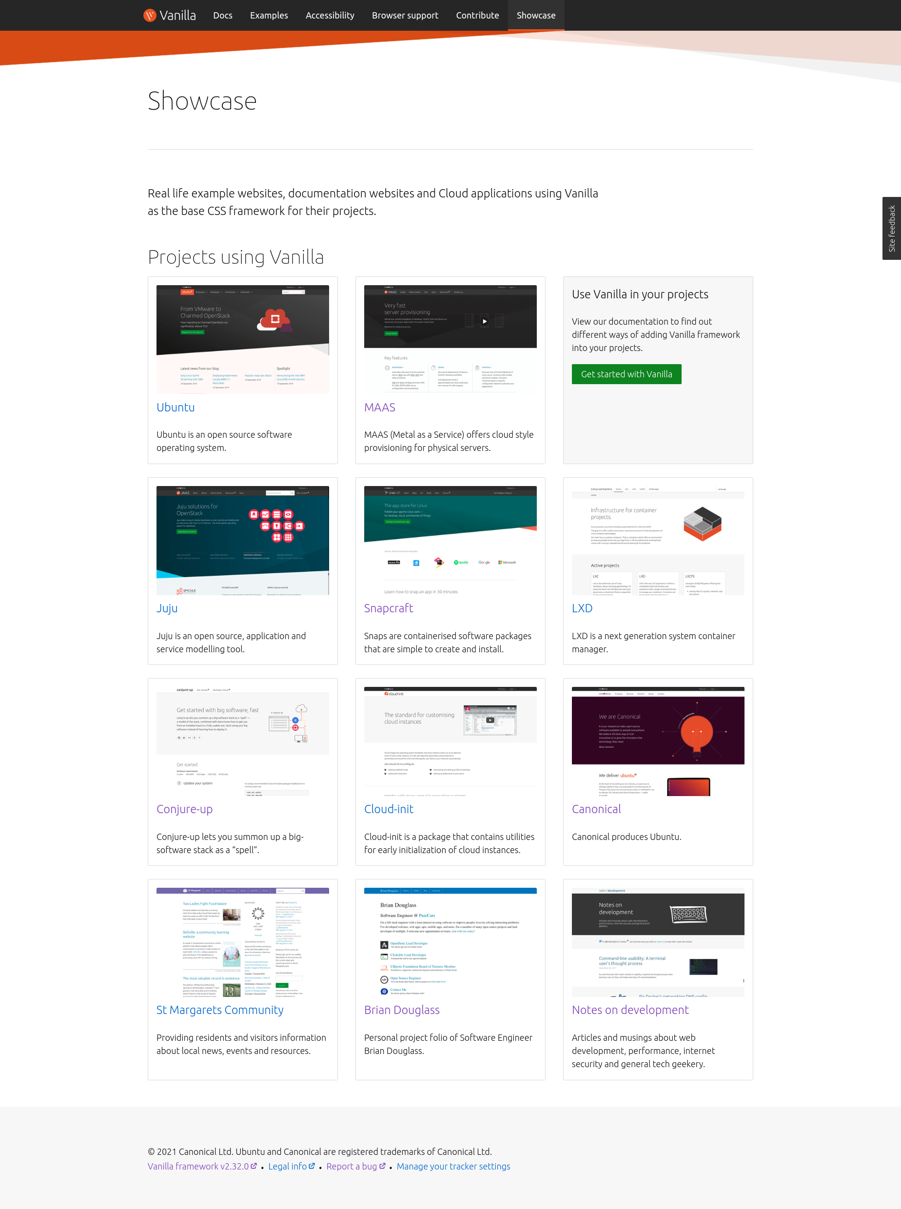 Showcase Page Is Very Outdated Remove Page · Issue 3805 · Canonicalvanilla Framework · Github 