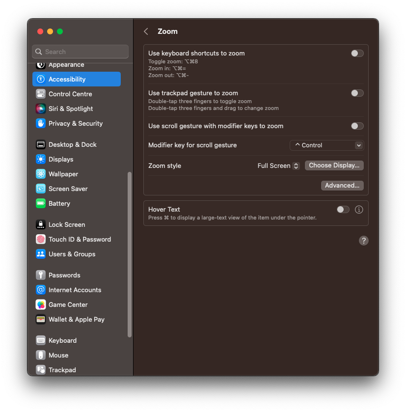 Trackpad is treated as mouse when "Use trackpad gesture to zoom ...