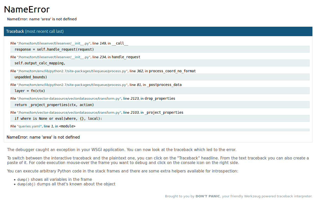 psycopg2.ProgrammingError · Issue #109 · tilezen/tileserver · GitHub