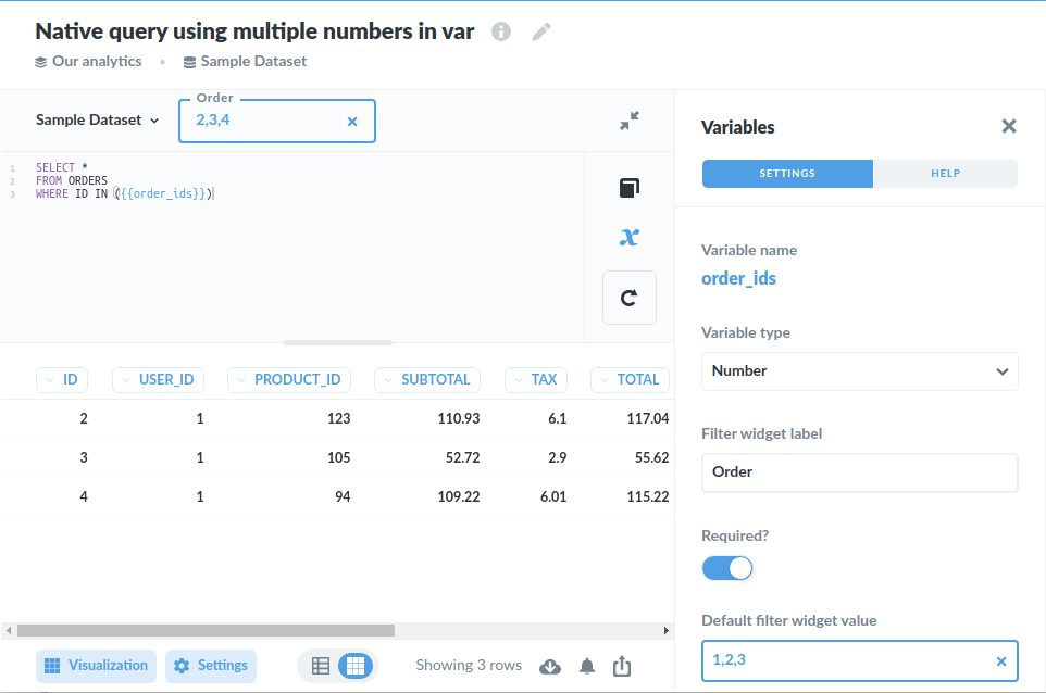 Filters with a list of values are not working · Issue #5384 · metabase/metabase · GitHub