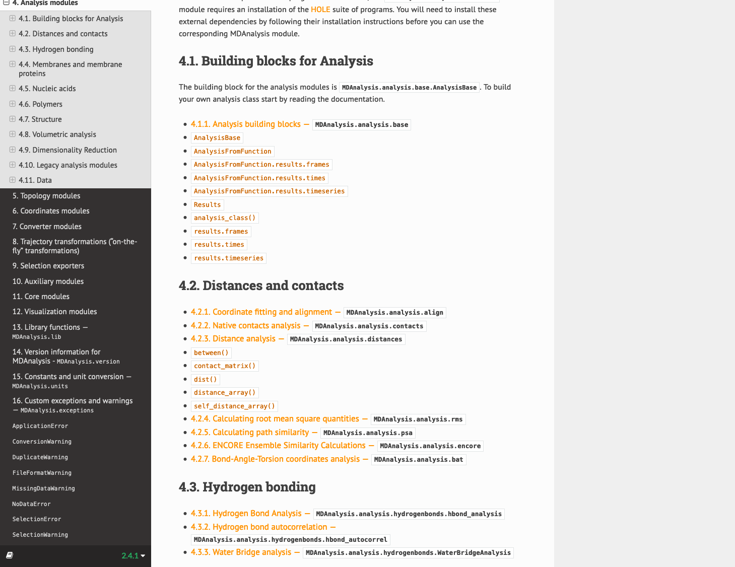 Incorrect Subheadings In Docs Overview Pages Issue 3998 MDAnalysis
