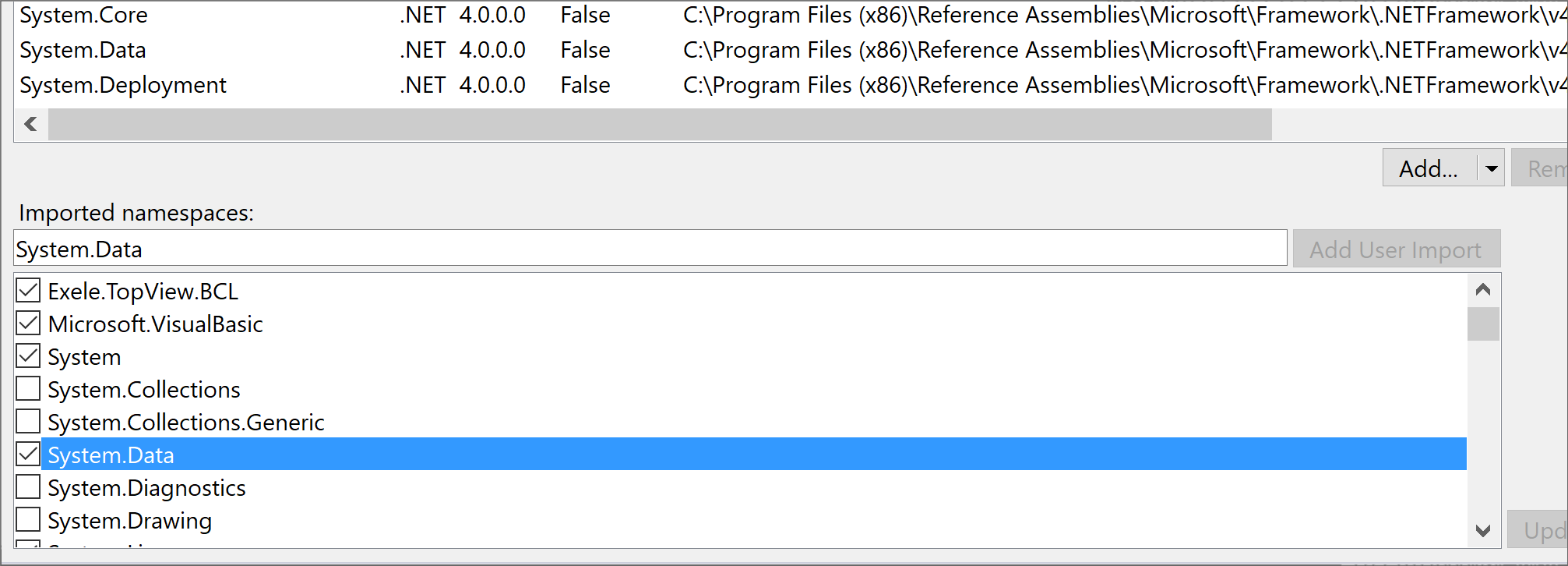 Double clicking on imported namespace unchecks other than the selected one · Issue #1326 ...