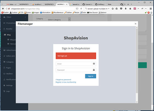 Authentication Failed Can Cant Upload Files · Issue 463 · Unisharp Laravel Filemanager · Github