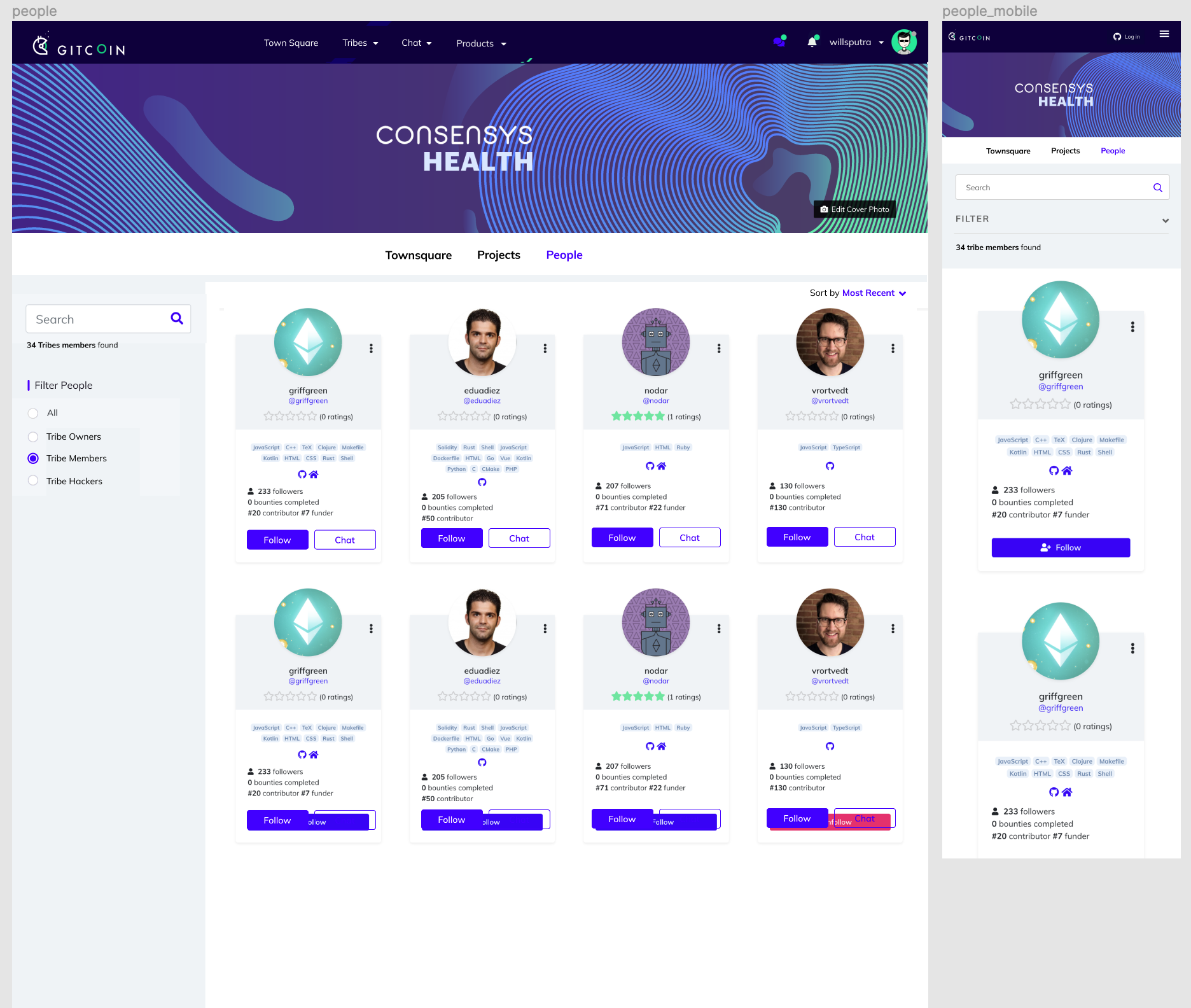 Organization Townsquare Tabs · Issue #6374 · gitcoinco/web · GitHub