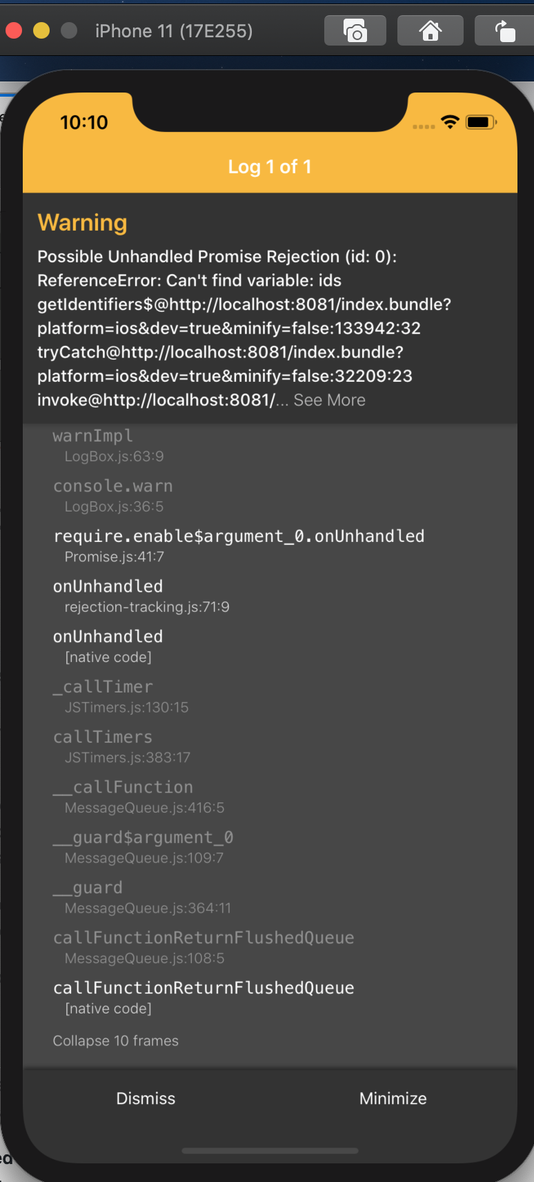 react-native after setup: "Can't find variable: ids" · Issue #337 ...