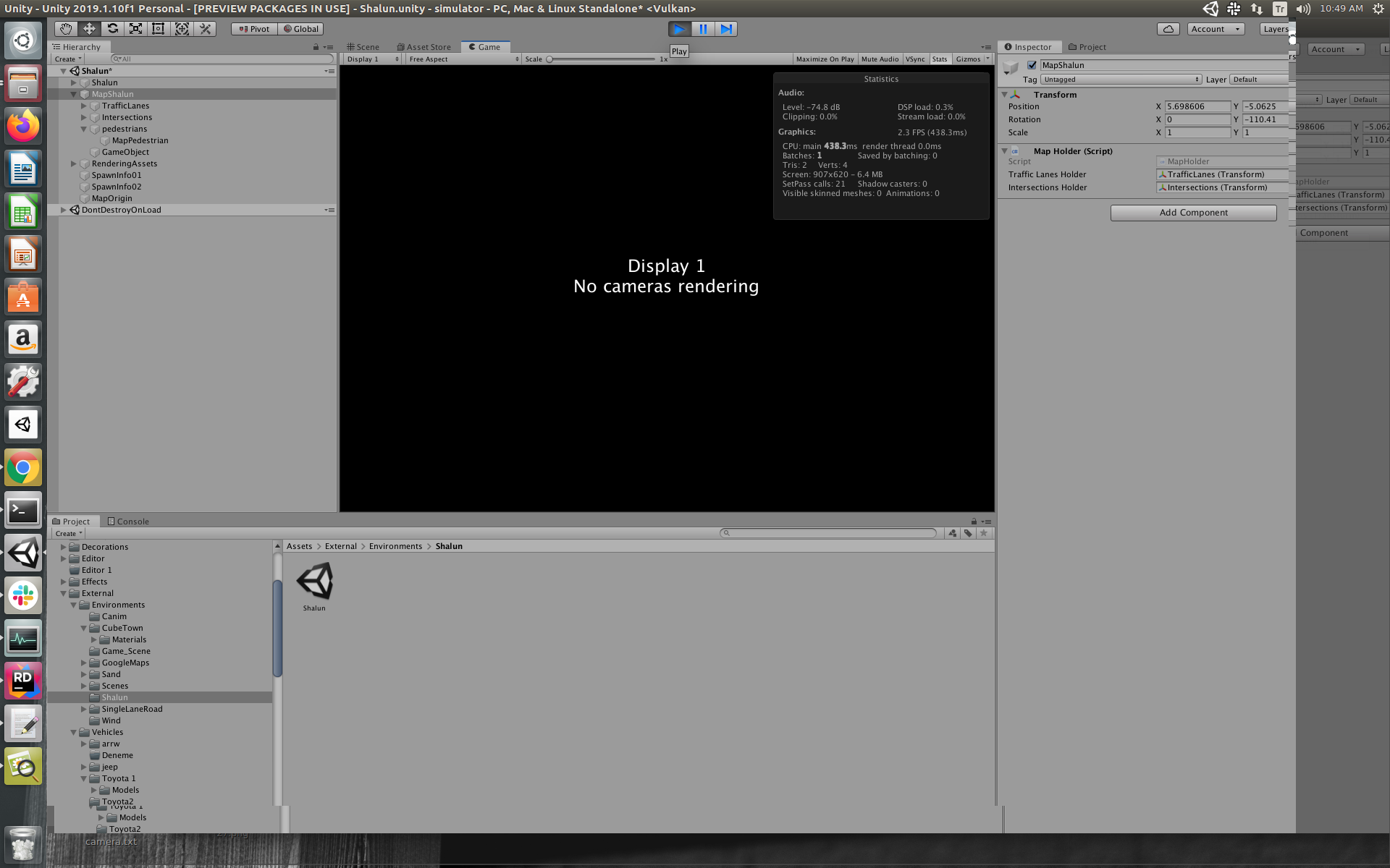 Unity Editor is freezing on play mode when pedestrian is added. · Issue #464 · lgsvl/simulator ...