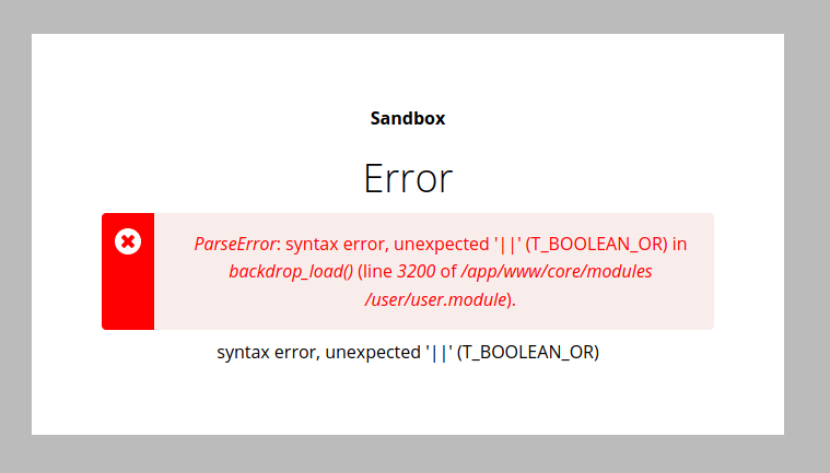 Fix Syntax Error Unexpected Tbooleanor In Usermodule · Issue 4982 · Backdrop
