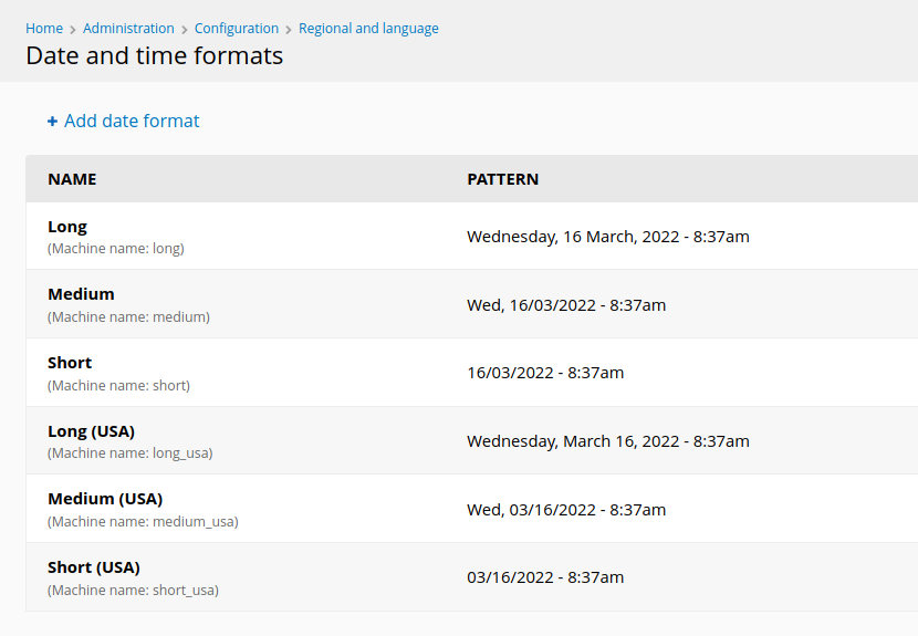 Configure default date formats based on timezone/country. · Issue #4645 ...