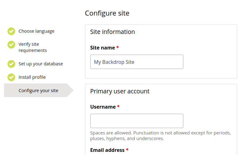 Ux Choose A Better Default Value For The Site Name Setting When Installing Backdrop