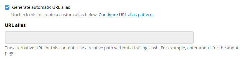 [UX] Make 'URL alias' description/help text context-sensitive · Issue #4540 · backdrop/backdrop ...