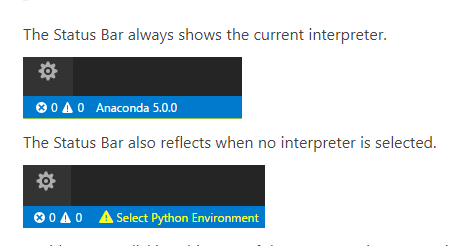 Python 2.7 environment not shown in status bar · Issue #18616 ...