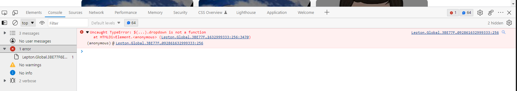dropdown is not a function in Lepton.Global · Issue #15412 · abpframework/abp · GitHub