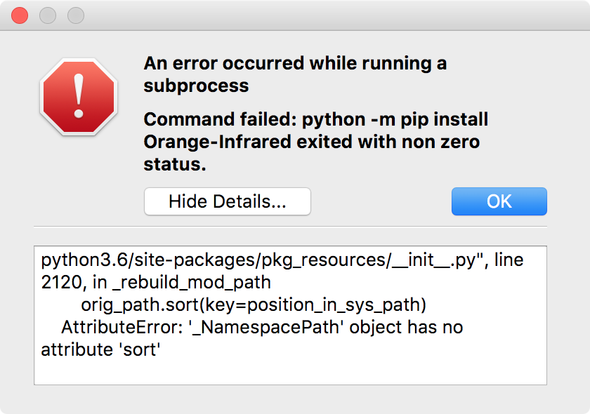 Errors installing add-ons · Issue #2600 · biolab/orange3 · GitHub