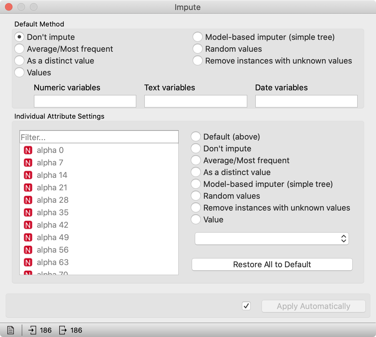 Impute: impute with fixed value for all features · Issue #5065 · biolab/orange3 · GitHub