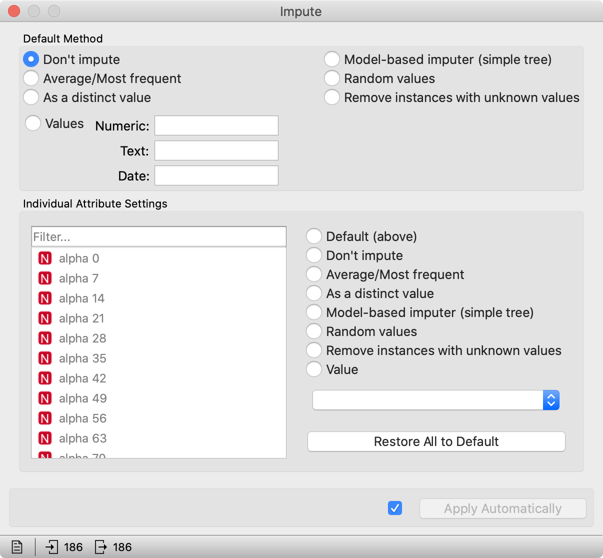 Impute: impute with fixed value for all features · Issue #5065 · biolab ...