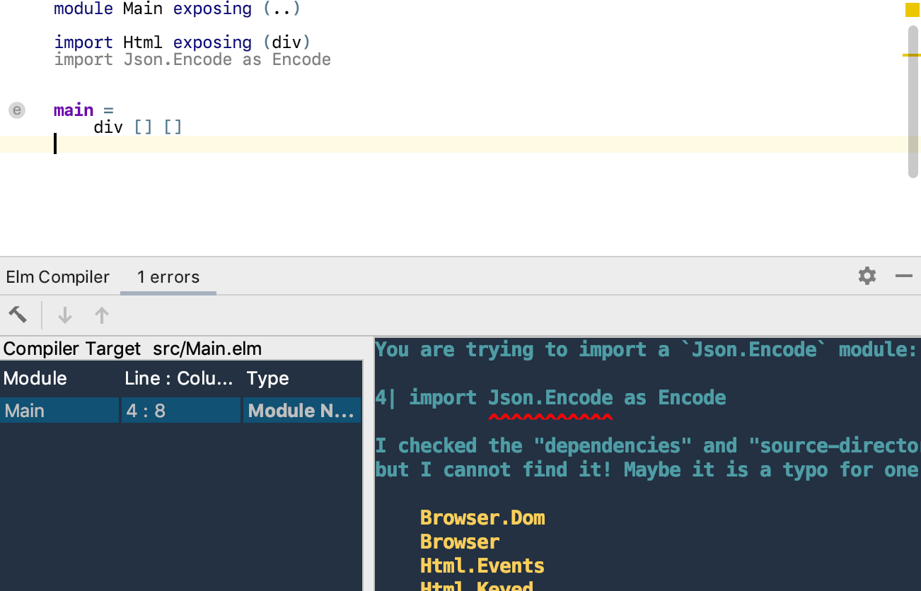 Show Errors From Elm Compiler Directly In The Editor · Issue 589 · Intellij Elmintellij Elm