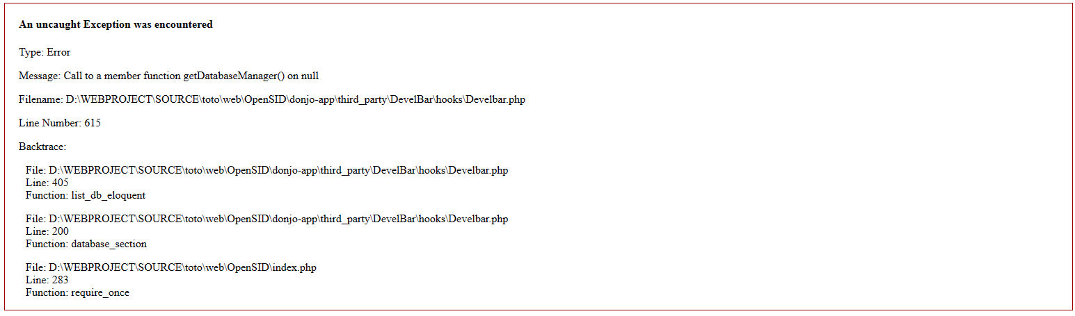 Bug/error: DevelBar tidak muncul di environment development · Issue #7256 · OpenSID/OpenSID · GitHub