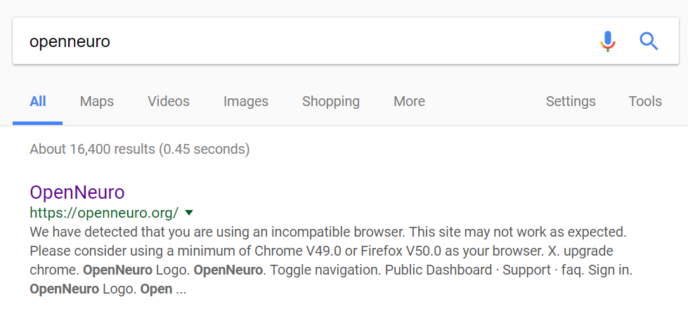 Google indexing · Issue #35 · OpenNeuroOrg/openneuro · GitHub