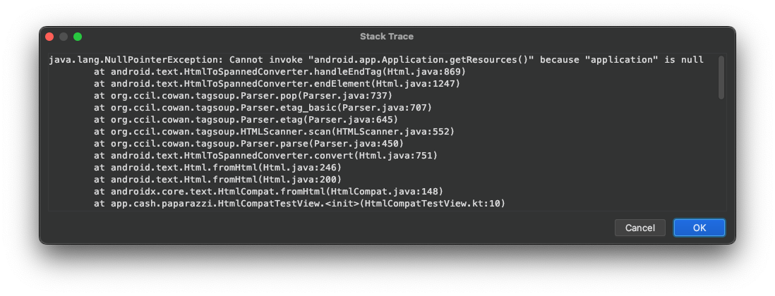 `ActivityThread.currentApplication()` is null since 1.2.0 · Issue #689 · cashapp/paparazzi · GitHub