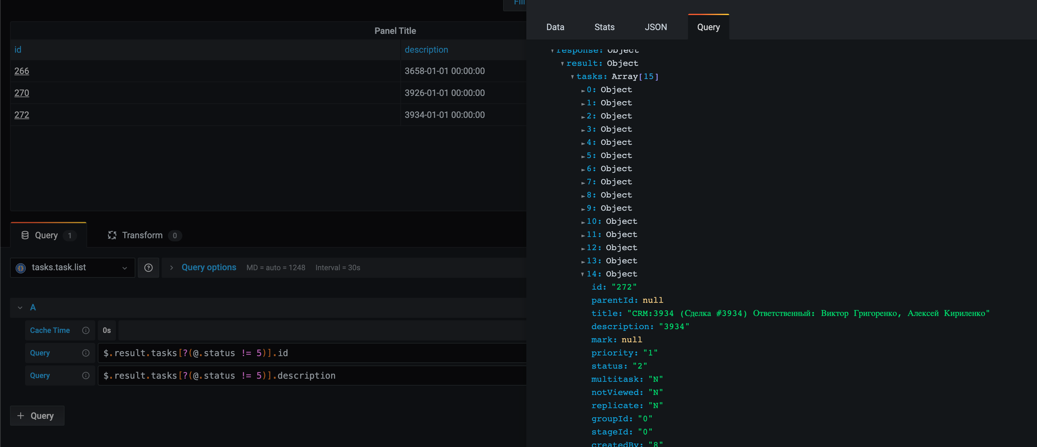 Bug Id Value Is Converted To Date · Issue 10 · Grafanagrafana Json 