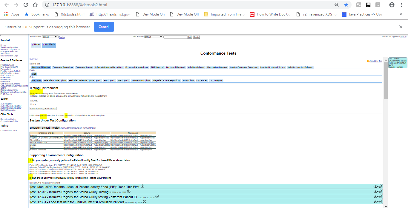 Conformance tool does not honor No Patient ID Feed setting · Issue #202 · usnistgov/iheos ...