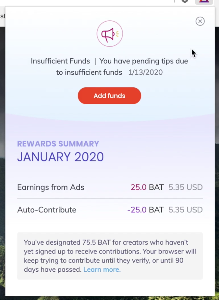 Make "Insufficient funds...pending tips" BR notification have more ...