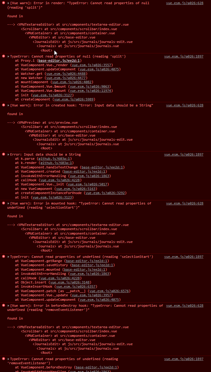 Lots of error when using the Quick Start code · Issue #129 · code-farmer-i/vue-markdown-editor ...