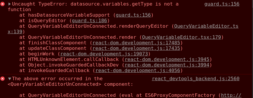 Templating: Variable support type should be inferred when using DataSourceVariableSupport ...
