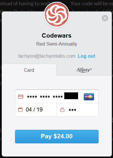 Not able to renew Codewars Red · Issue #1562 · codewars/codewars.com · GitHub