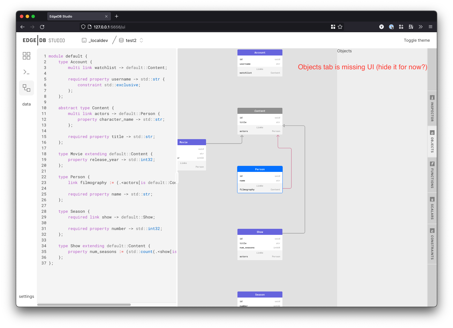 Some Feedback · Issue 5 · Edgedbedgedb Ui · Github