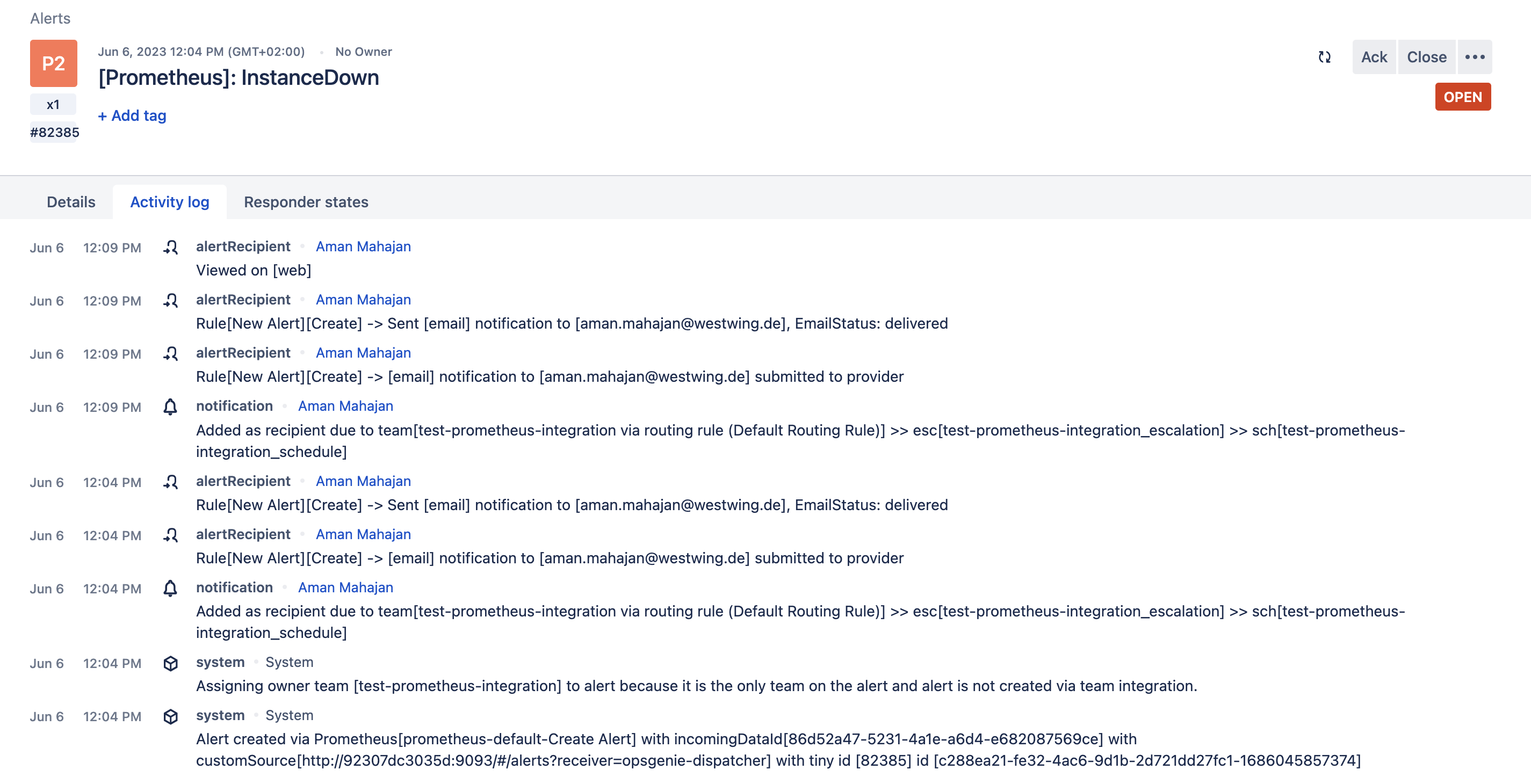 Alerts Are Not Closed At Opsgenie Receiver · Issue 3384 · Prometheus Alertmanager · Github