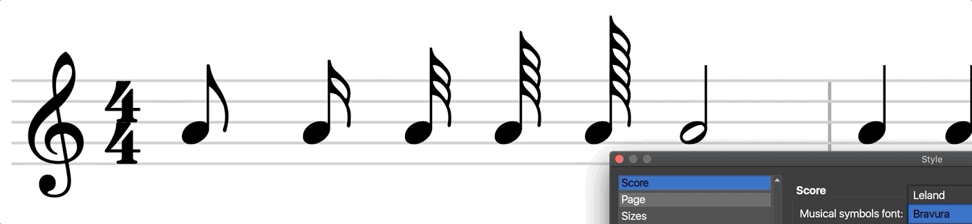 Stems & Flags are possibly too high on Bravura & Petaluma · Issue #941 · 0xfe/vexflow · GitHub