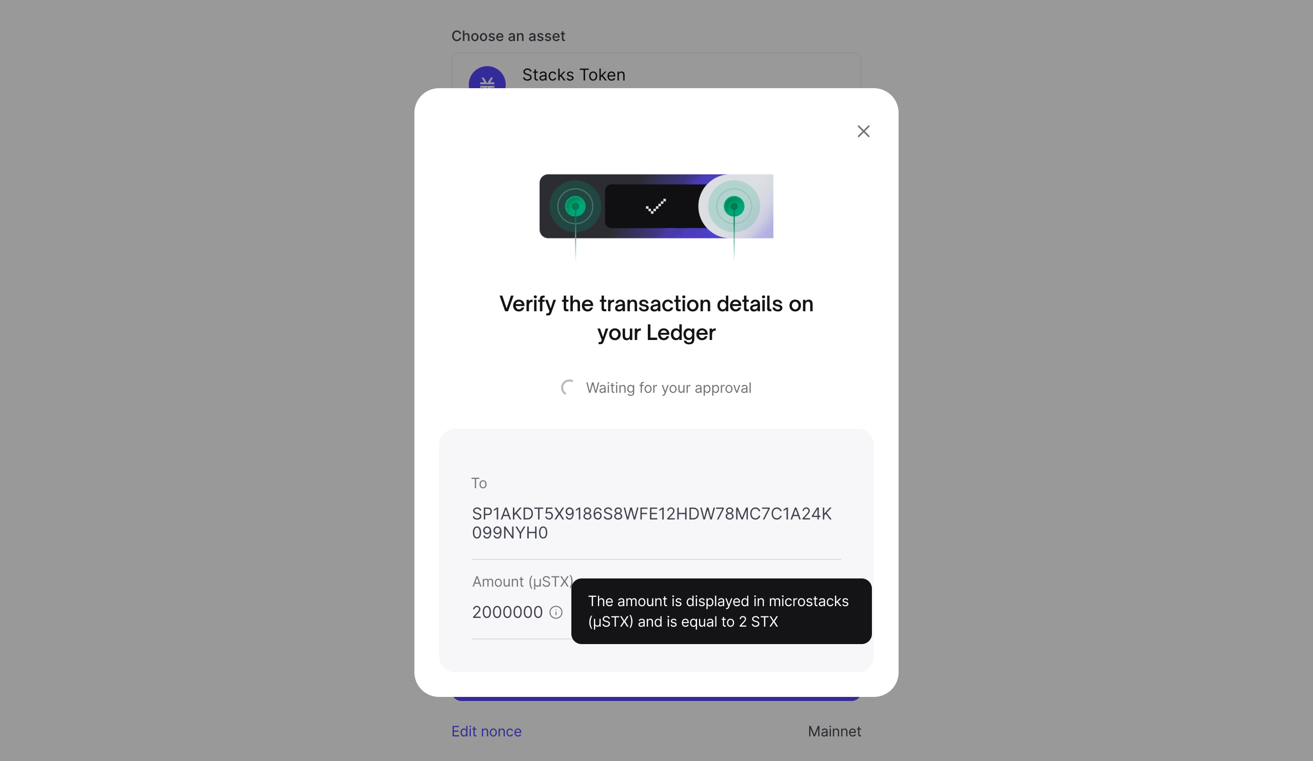 Ledger: add guidance around µSTX units · Issue #2361 · leather-io/extension · GitHub