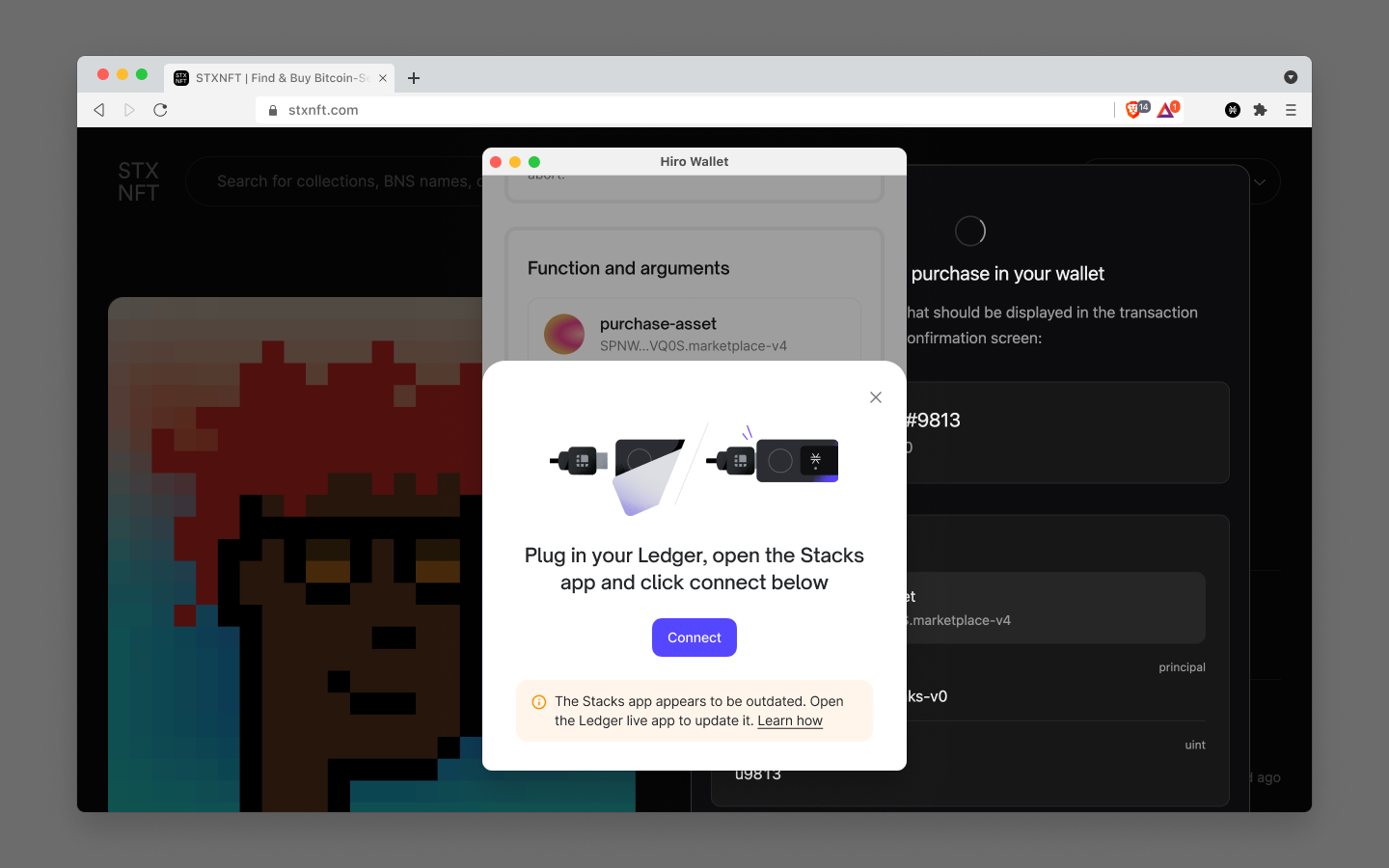 Ledger: Stacks app version is out of date message · Issue #2376 · leather-io/extension · GitHub