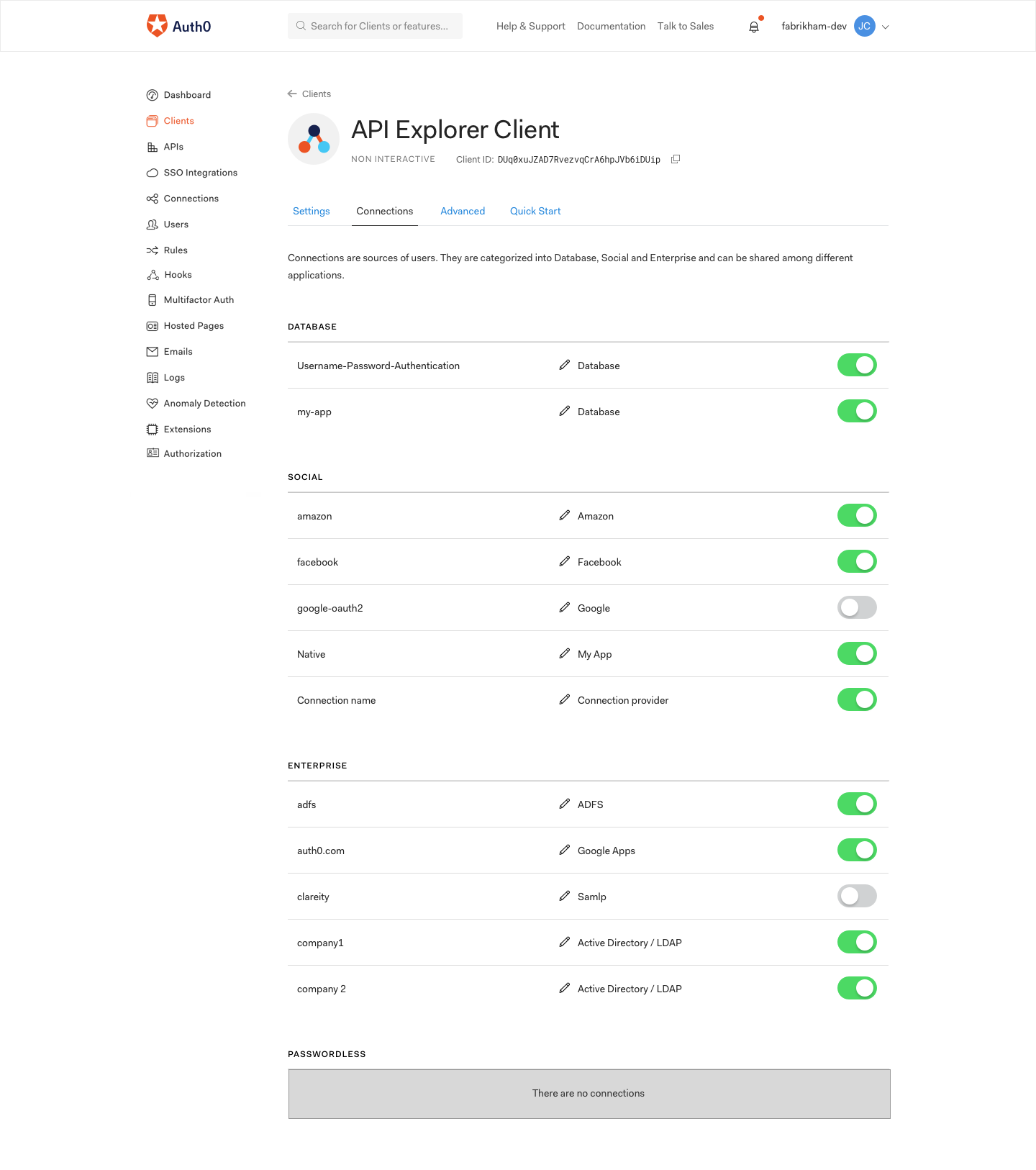 Mockup Addons and Connections tabs using the Table component · Issue #116 · auth0/cosmos · GitHub