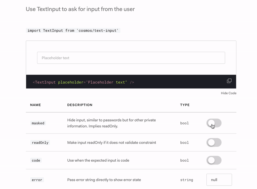 Docs: Default masked value should be empty in Text Input · Issue #330 · auth0/cosmos · GitHub