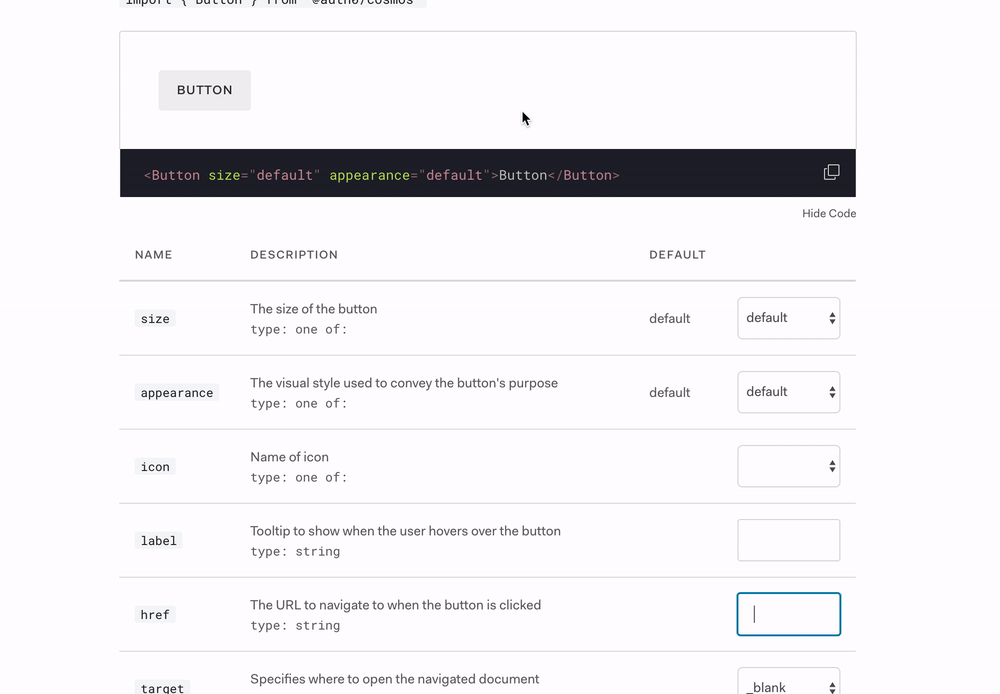 Button Has A Bug When Setting The Url Prop · Issue 692 · Auth0cosmos