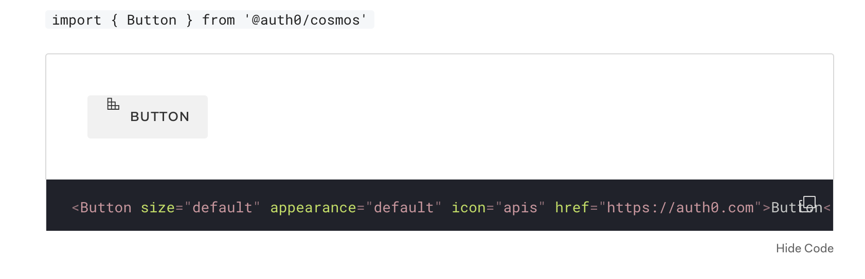 Button with icon and href (link) has broken styles · Issue #811 · auth0/cosmos · GitHub