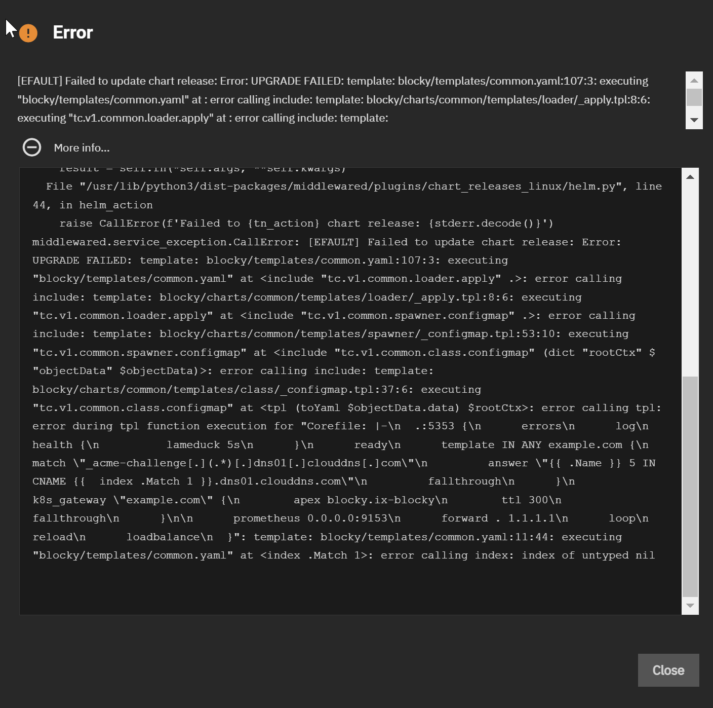 Blocky Fails Template Run When K8s Gateway Enabled And Forward Dns Challenge Enabled · Issue 2854