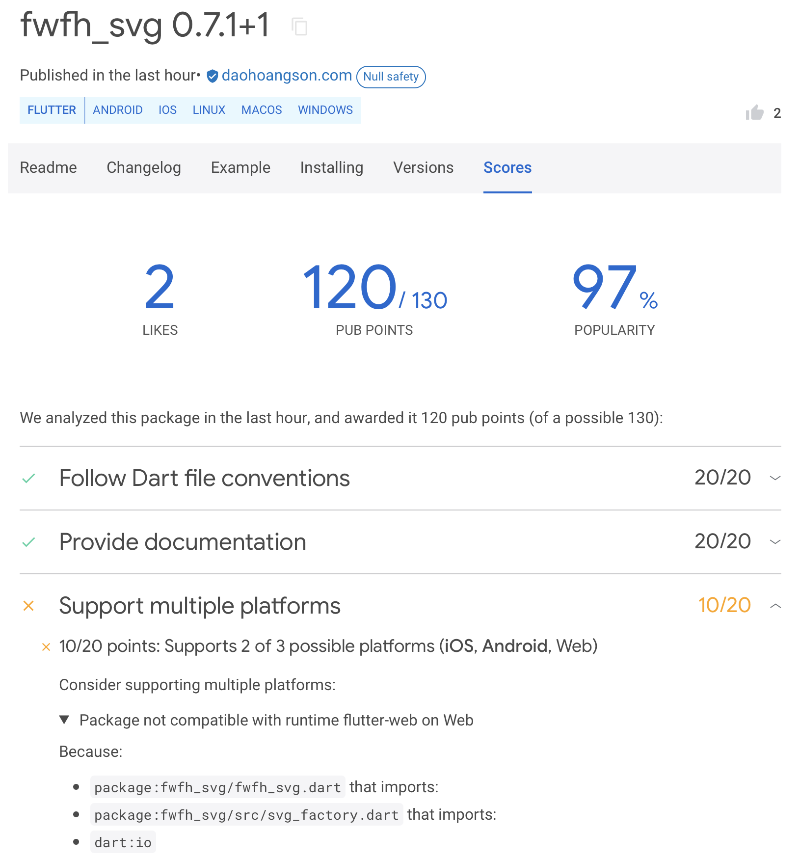 Supported platforms on pub.dev is incomplete · Issue #640 · daohoangson/flutter_widget_from_html ...