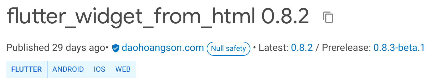 Supported platforms on pub.dev is incomplete · Issue #640 · daohoangson/flutter_widget_from_html ...