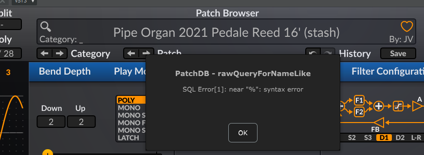 SQL database bug · Issue #6326 · surge-synthesizer/surge · GitHub
