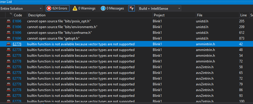 Including causes 617+ IntelliSense errors · Issue #174 · microsoft/VSLinux · GitHub