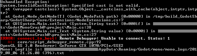 Editor closing after running project (but project runs after that ...