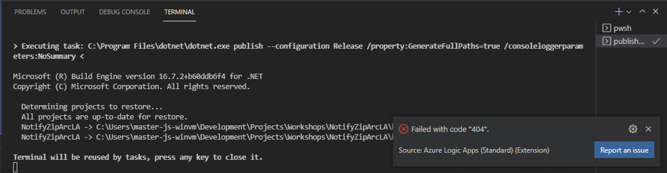 Deploying Logic App Onto Arc Enabled Aks Through Vs Code Is Failing With 404 · Issue 446