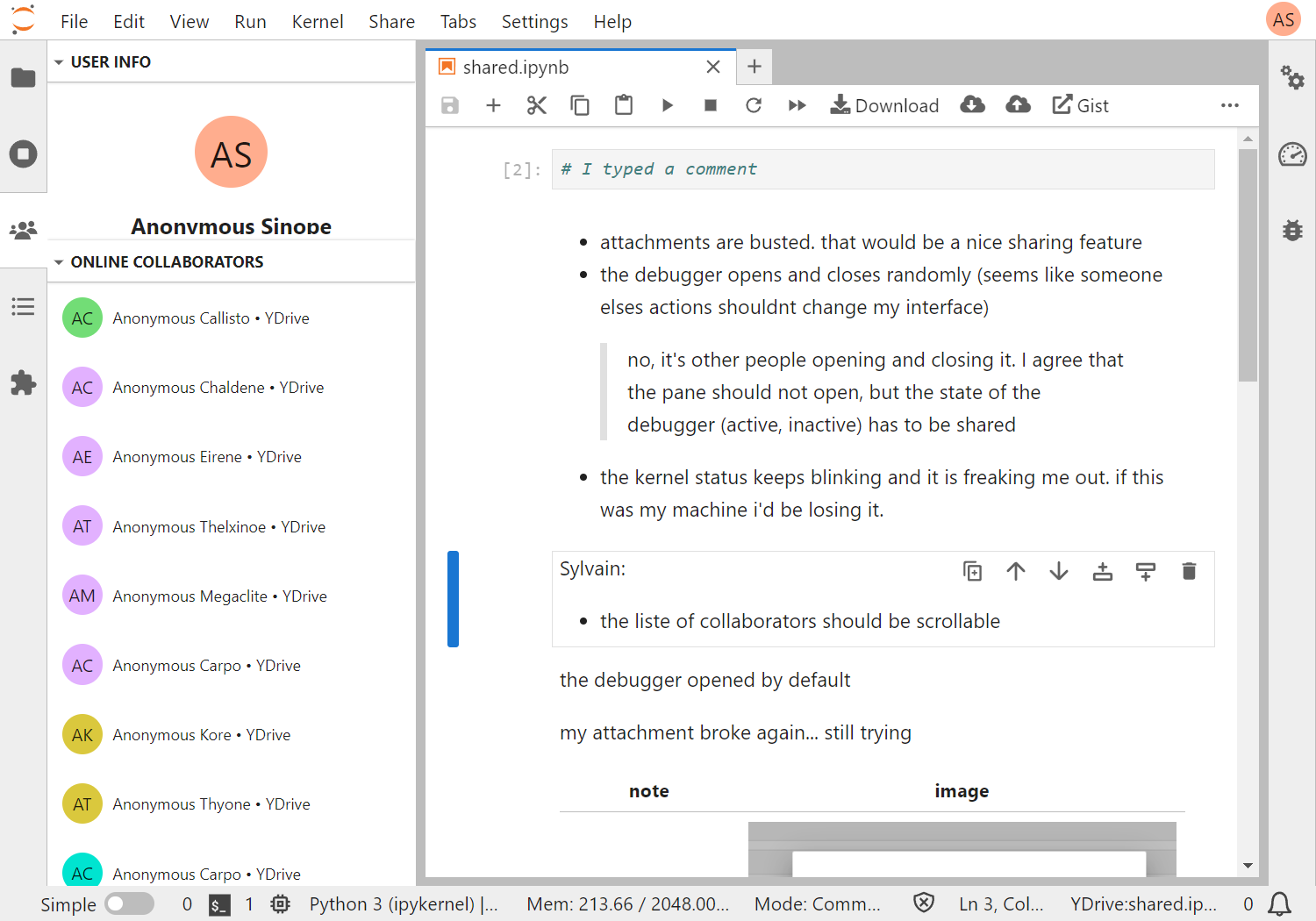 The Header Of The List Of Collaborators In The Rtc Left Panel Moves Up And Down When Collapsed