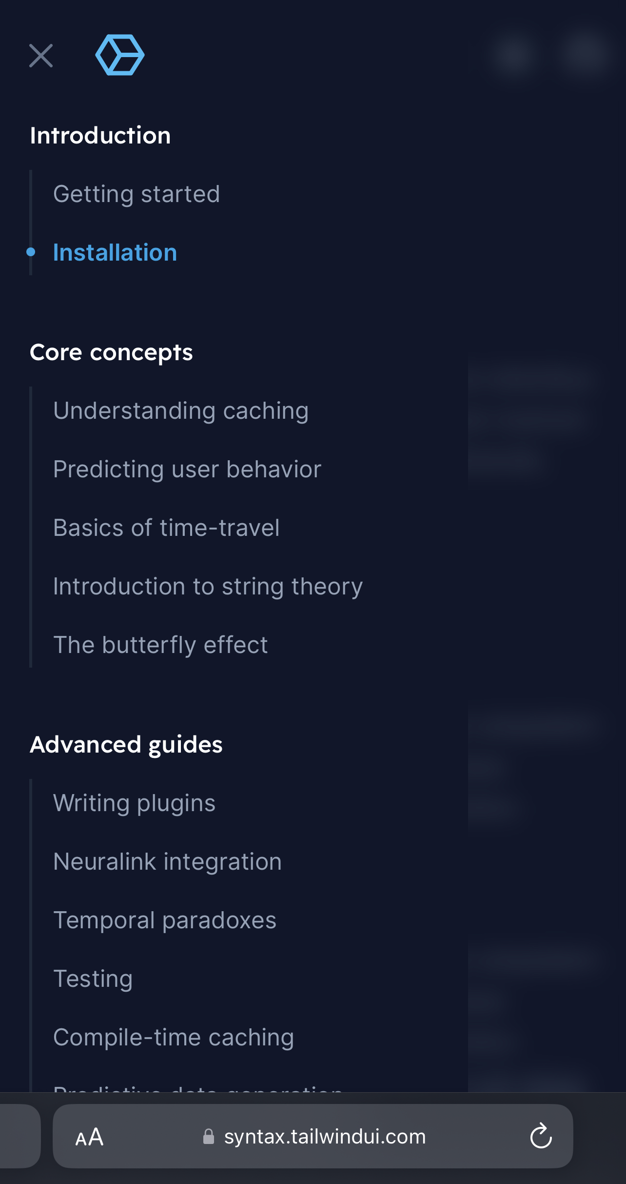 Syntax Template - Navigation does not work on iOS Safari · Issue #1338 · tailwindlabs/tailwind ...