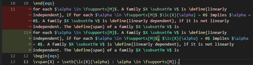 Diff inside a single line: make changes easier to see · Issue #116413 ...