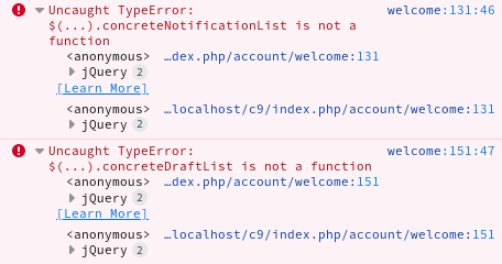 v9: [bug] JavaScript errors on Account pages with Atomik theme · Issue #10016 · concretecms ...